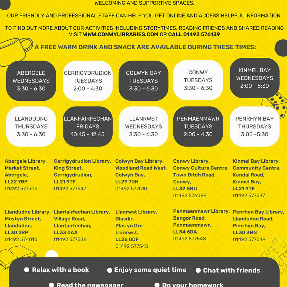 Conwy Libraries | Warm Welcome