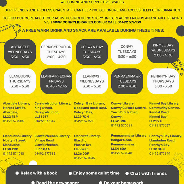 Conwy Libraries | Warm Welcome